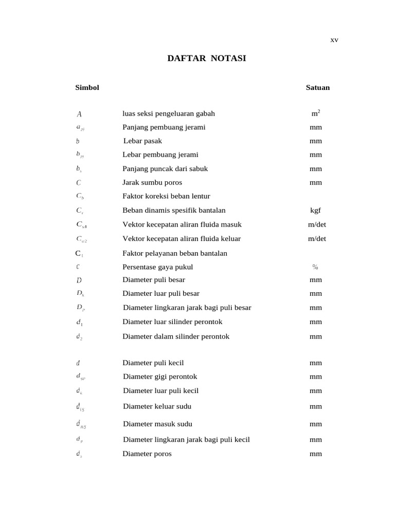 DAFTAR NOTASI | PDF
