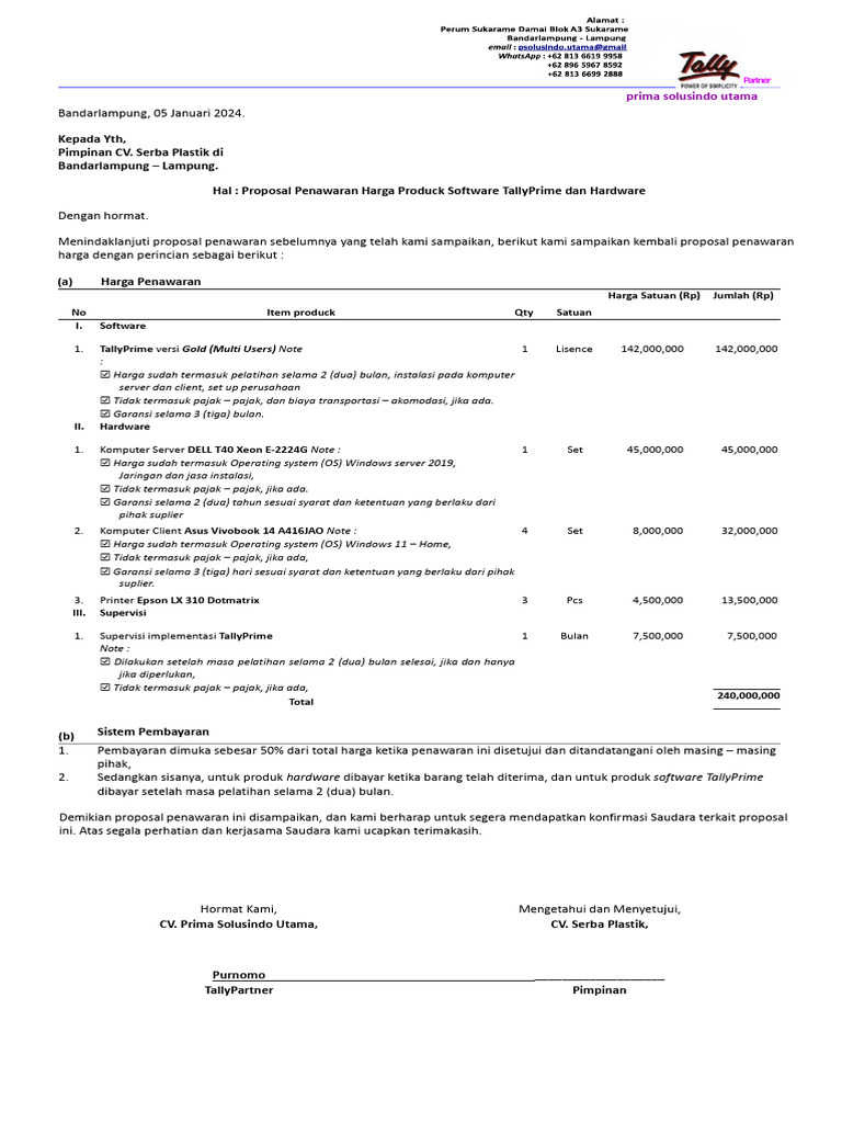 Final Proposal Penawaran | PDF