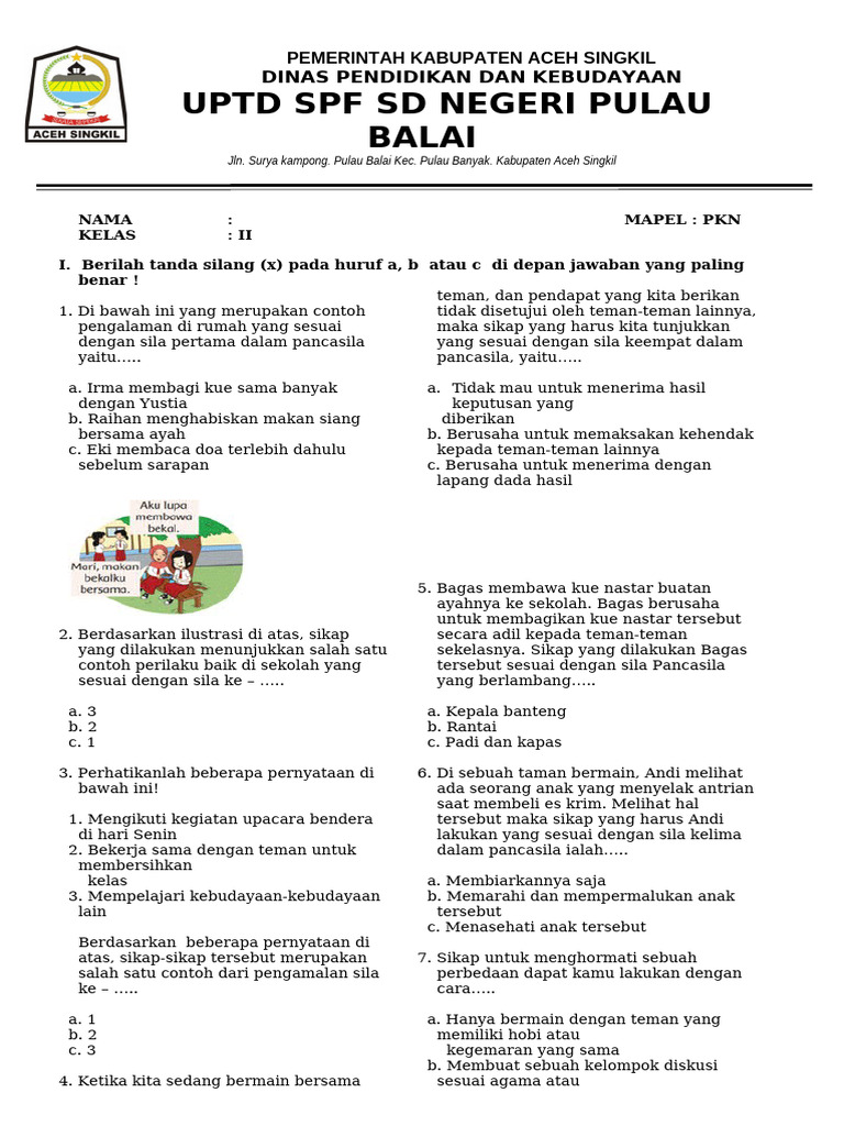 Soal UAS 2 PKN | PDF