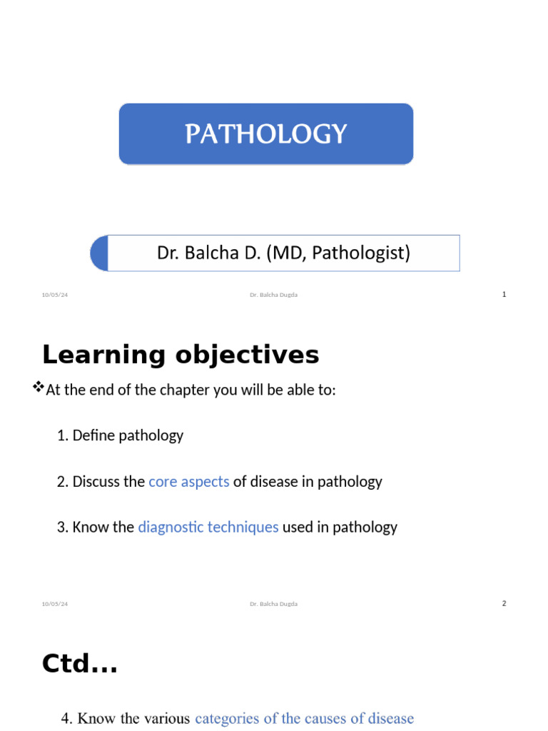 Pathology - Introduction | PDF