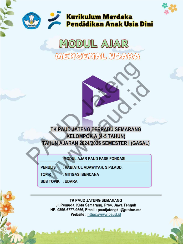 15 Modul Ajar TK A 2024 2025 Smt1 15 Udara PDF | PDF