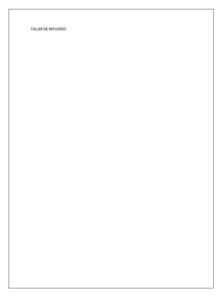 Taller de Refuerzo 1 - Química - 4 Periodo | PDF