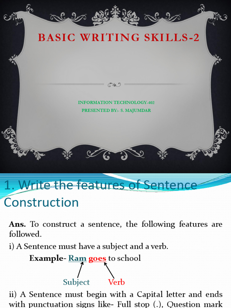 Basic Writing Skills-2 | PDF