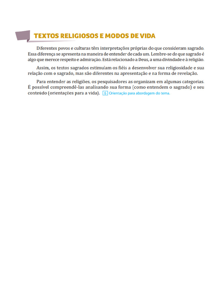 Textos Religiosos e Modo de Vida | PDF