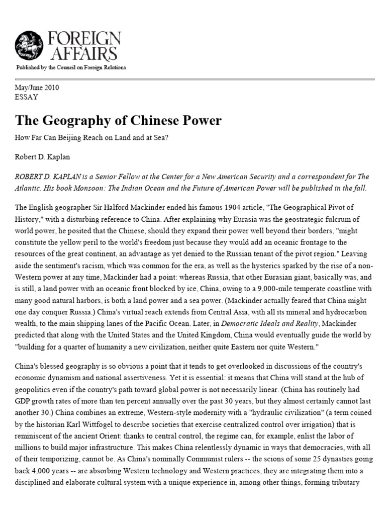 The-Geography-of-Chinese-Power | PDF