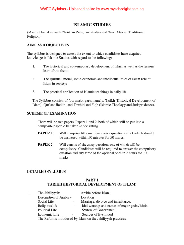 Islamic Religious Studies | PDF