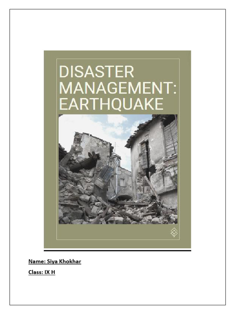 Disaster management | PDF