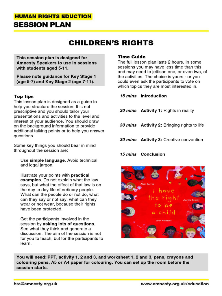 Children's Rights_Session Plan | PDF