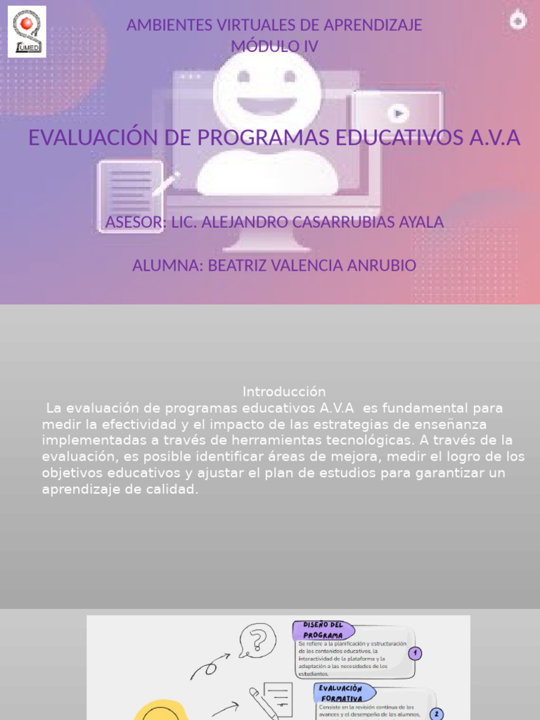 Evaluación de Programas Educativos AVA | PDF | Crecimiento personal y profesional | Ciencias ...