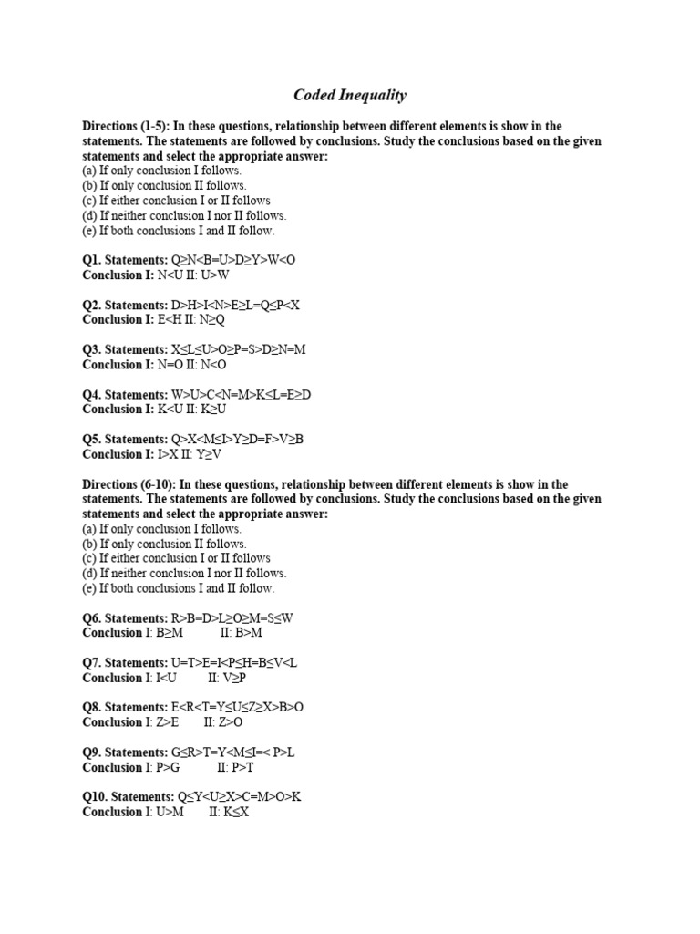 Coded Inequality | PDF