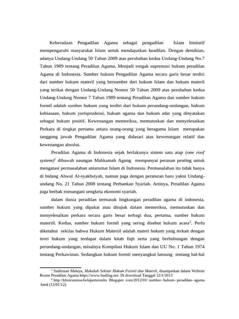 Hukum Formil Peradilan Agamaa | PDF