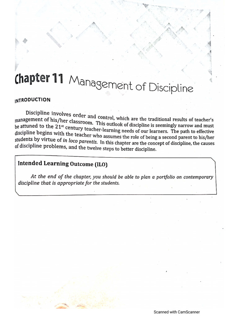9.2 Chapter 11 - Management of Discipline | PDF