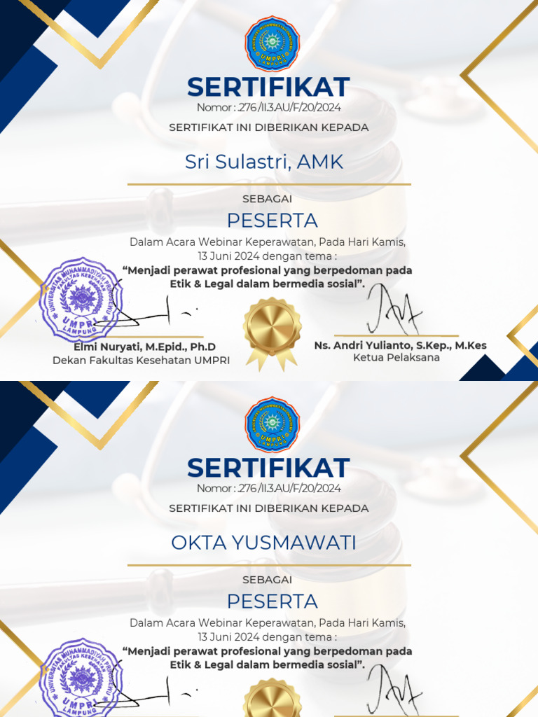 Sertifikat Webinar | PDF