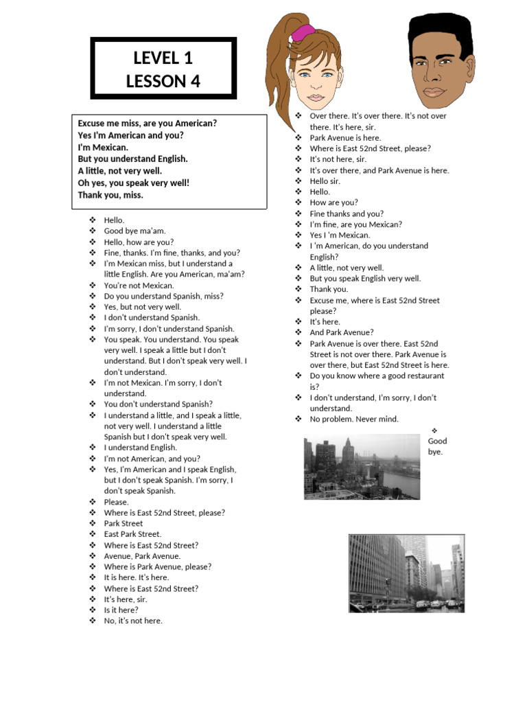 Level 1 Lesson 4 | PDF