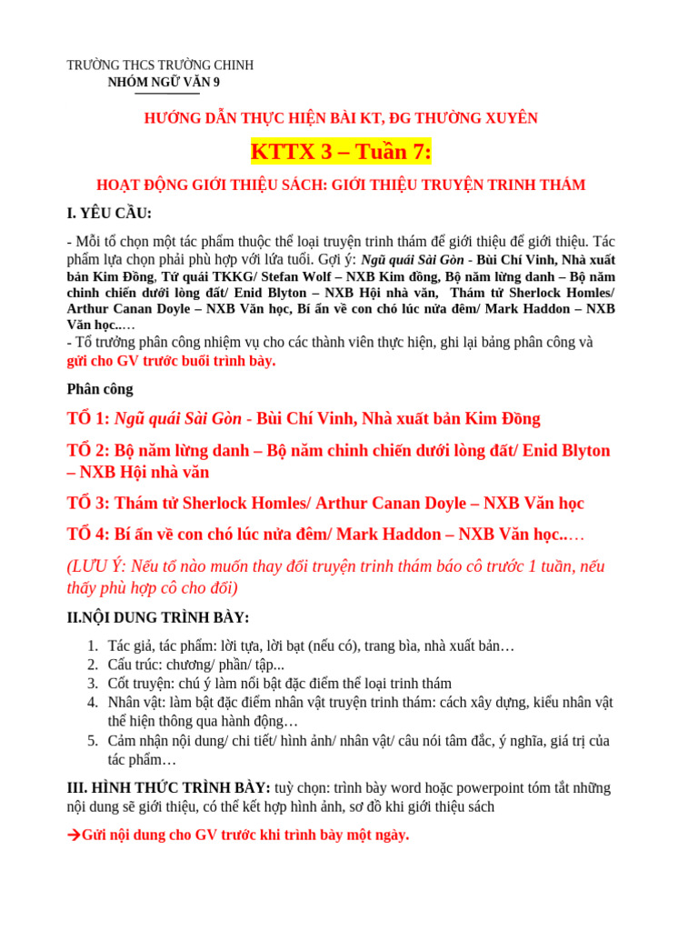 Hướng Dẫn KTTX 34 Hkii | PDF