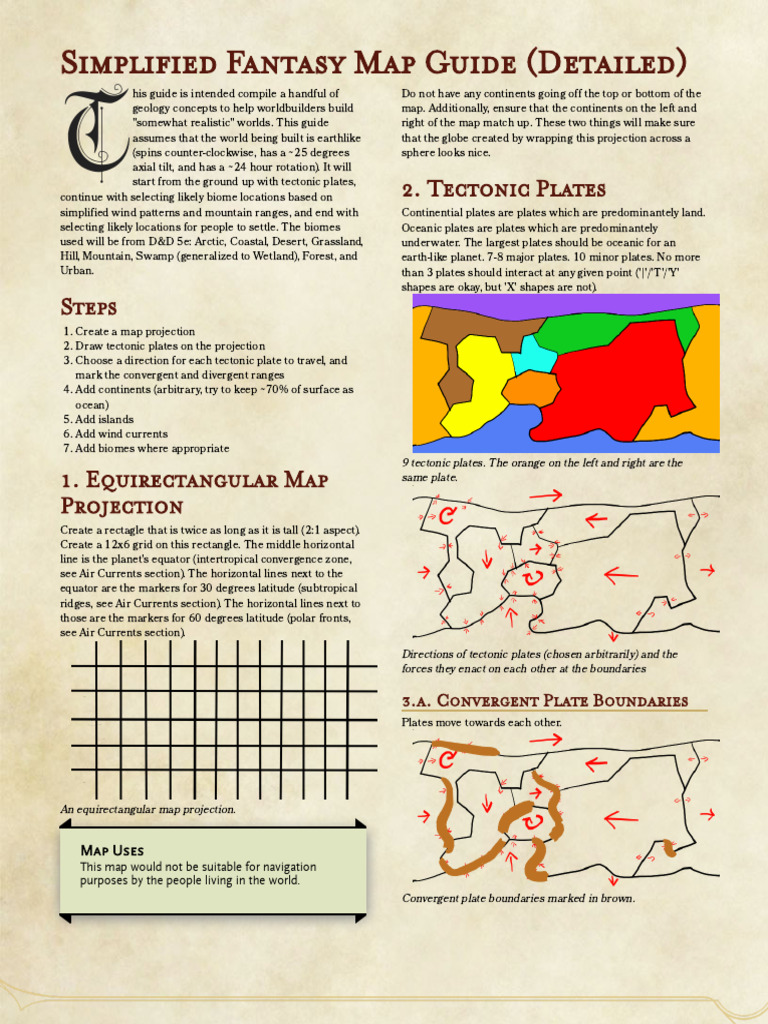 Simplified Fantasy Map Guide (Detailed) | PDF