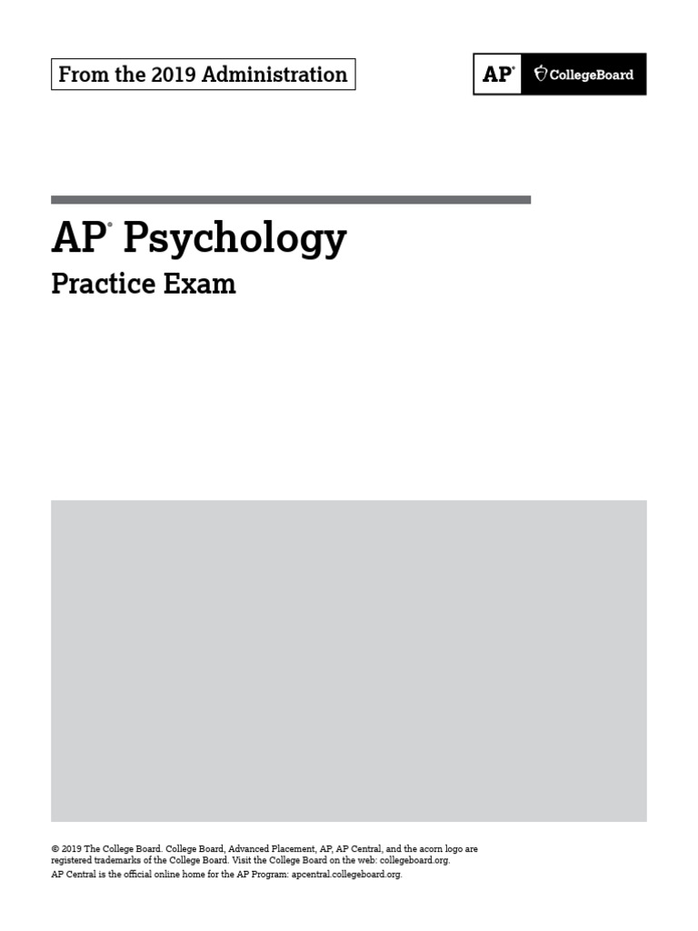 AP Psych 2019 | PDF