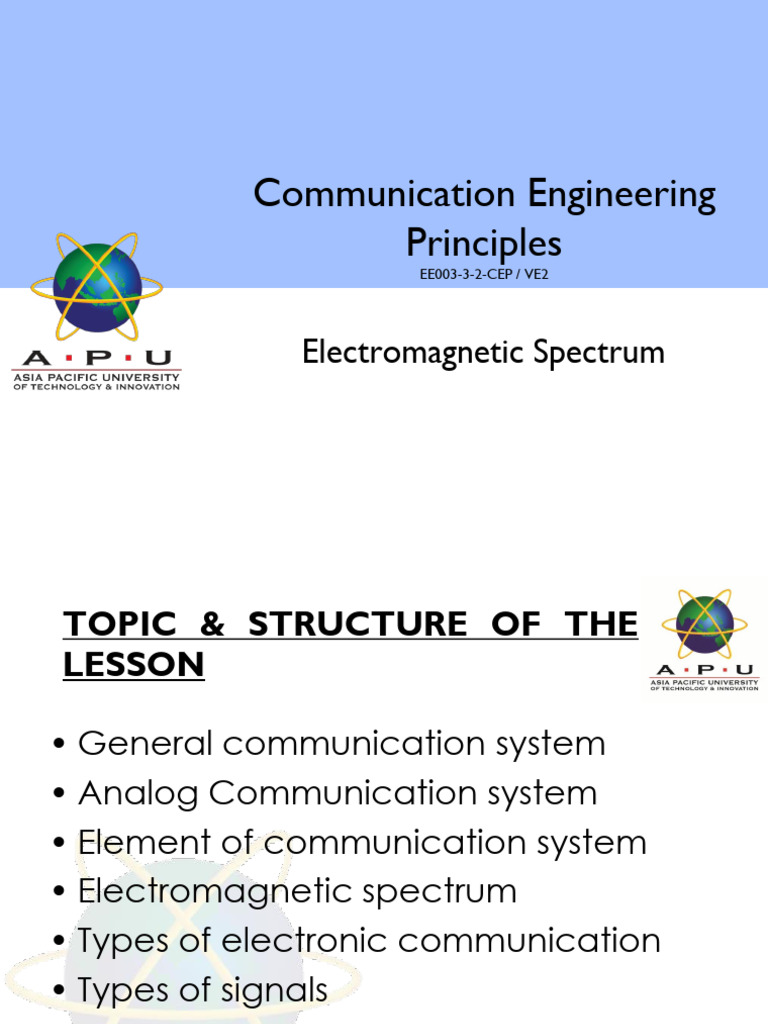 Chapter 1 Electromagnetic Spectrum | PDF