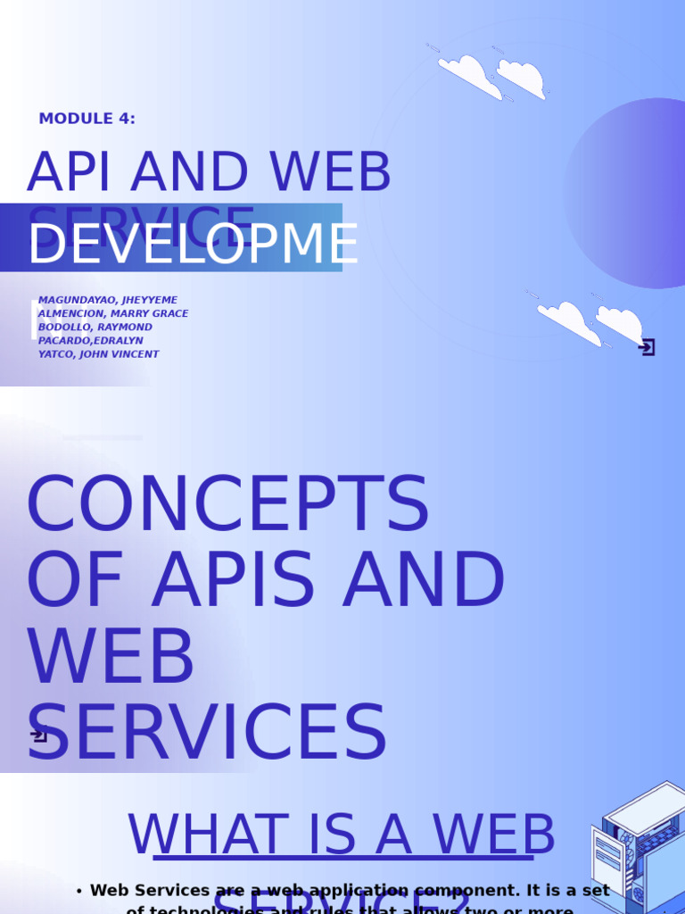 Module 4 API and Web Service Development | PDF