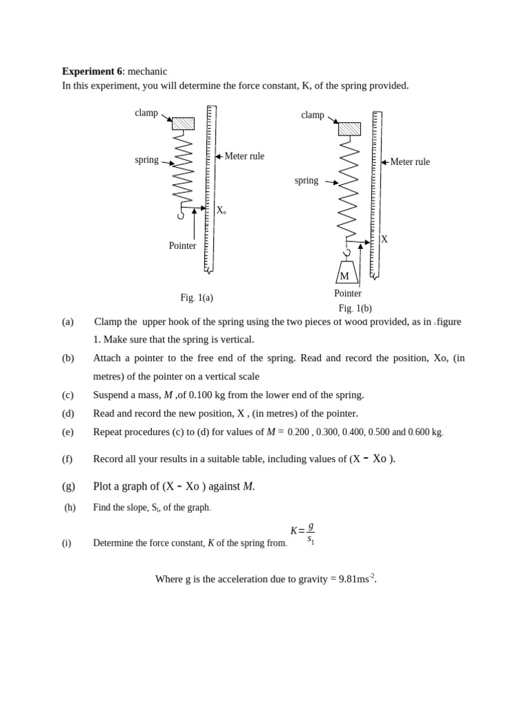 Experiment 6 Mechanics | PDF