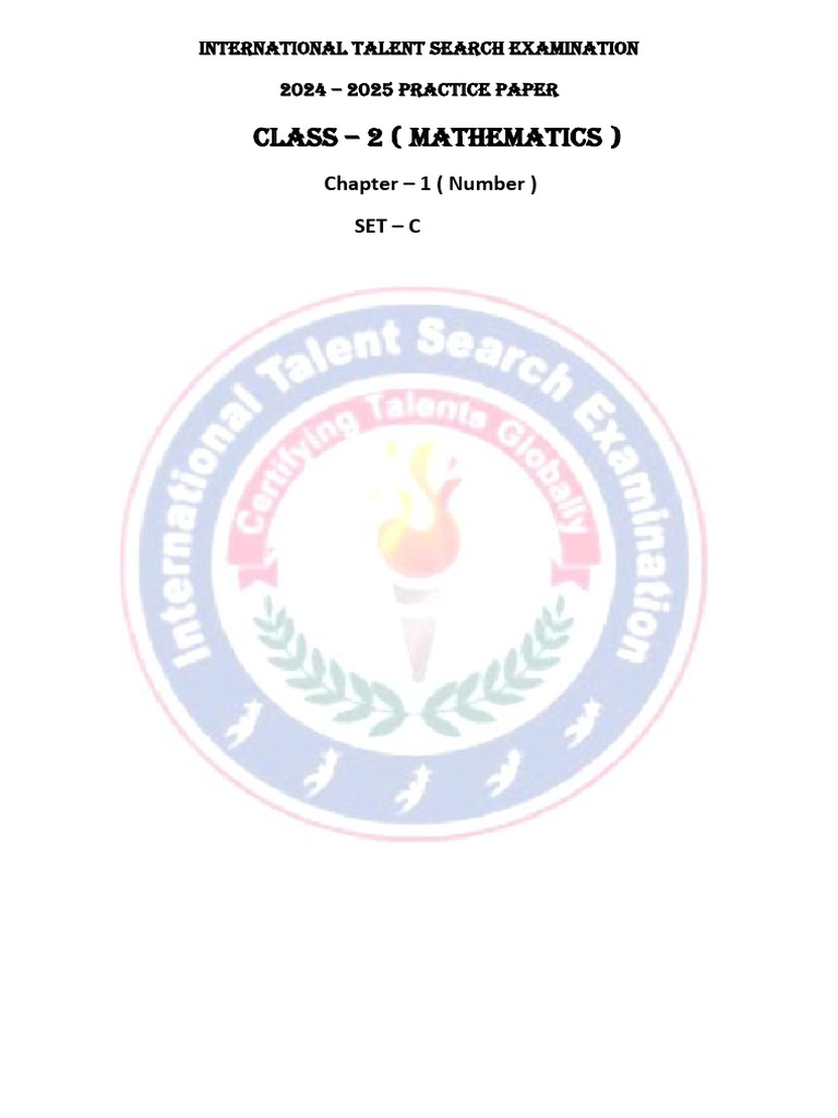 Chapter 1 Number Set C | PDF