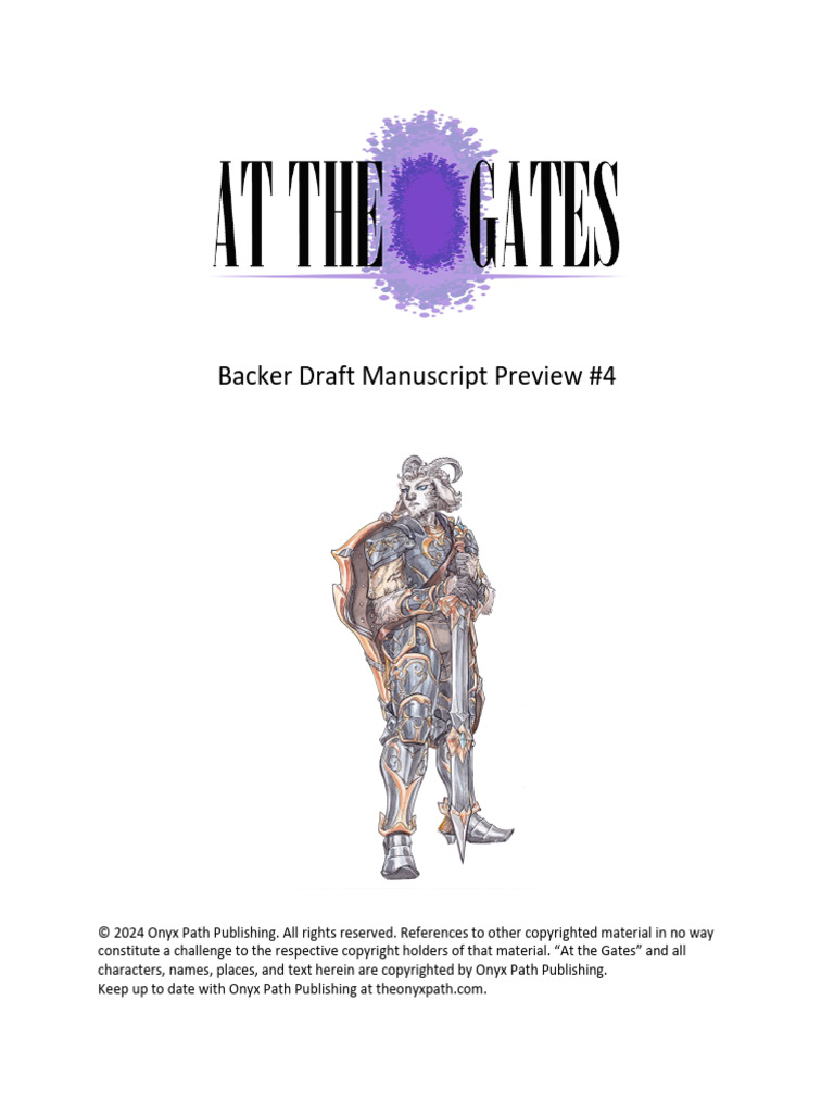 At The Gates Draft Manuscript 4 | PDF