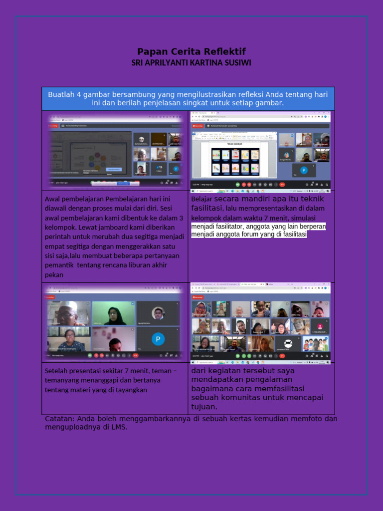 Refleksi Model Papan Cerita Reflektif Pdf