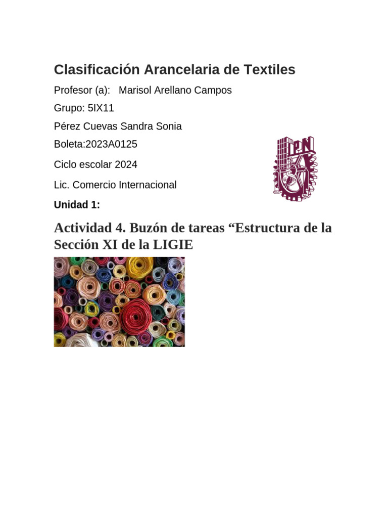 Actividad 4. Buzón de Tareas “Estructura de La Sección XI de La LIGIE | PDF
