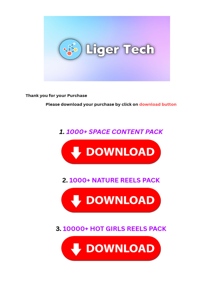 Liger Tech Reels Bundle | PDF