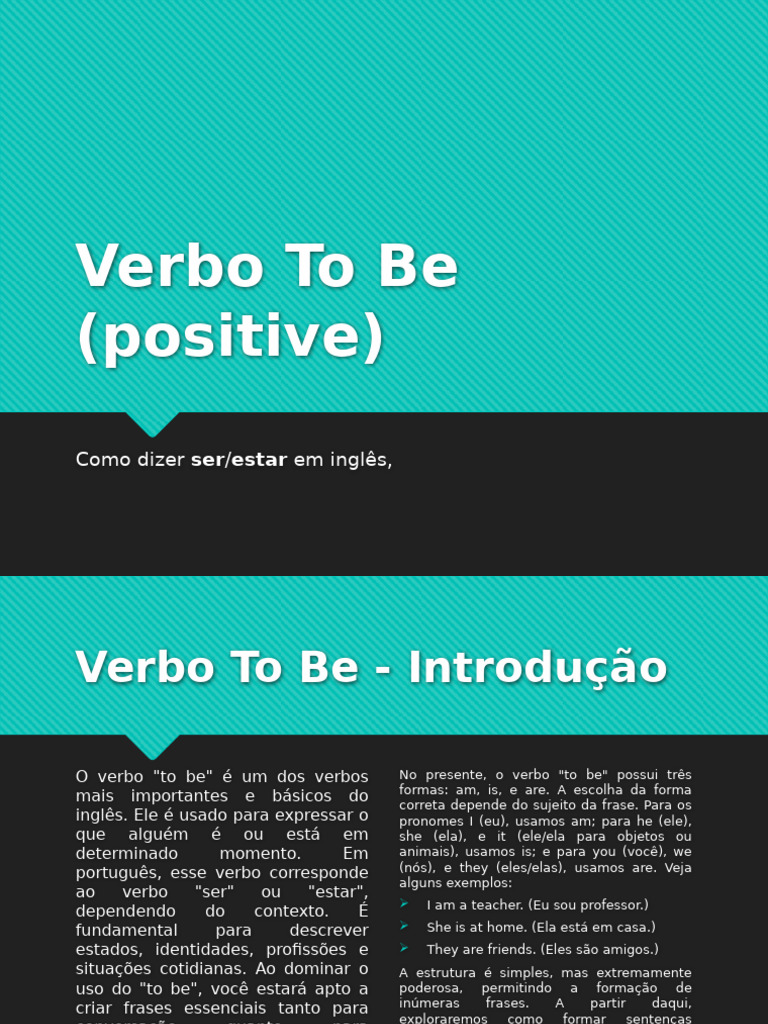 Aula_Verbo_to_be_Present_Simple | PDF