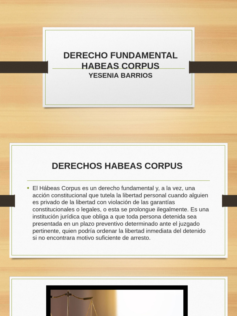 Derecho Fundamental Habeas Corpus | PDF