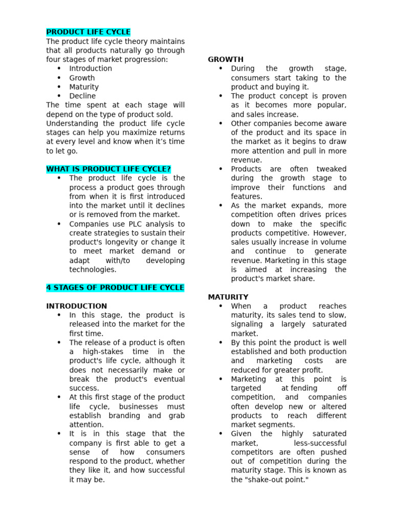 PRODUCT-LIFE-CYCLE | PDF