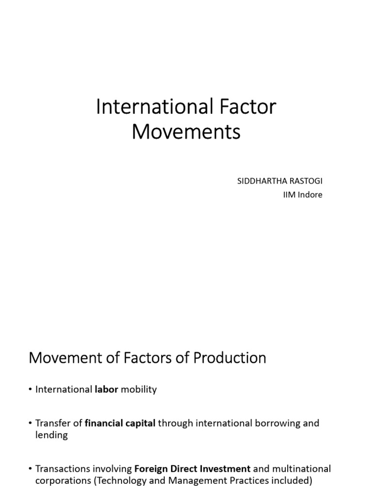 Factor Movements | PDF