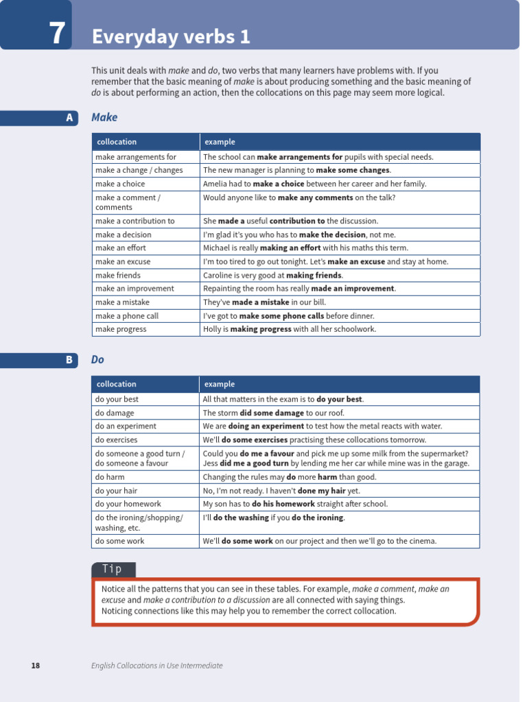 Everyday Verbs 1 | PDF