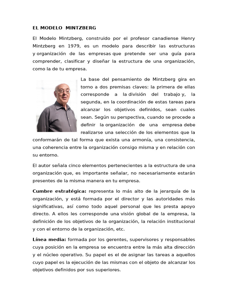 El Modelo Mintzberg | PDF