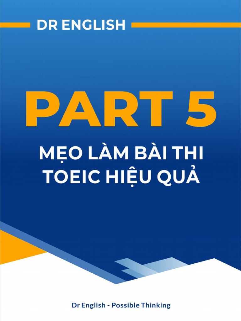 TOEIC - Part5 - Tips and Tricks | PDF