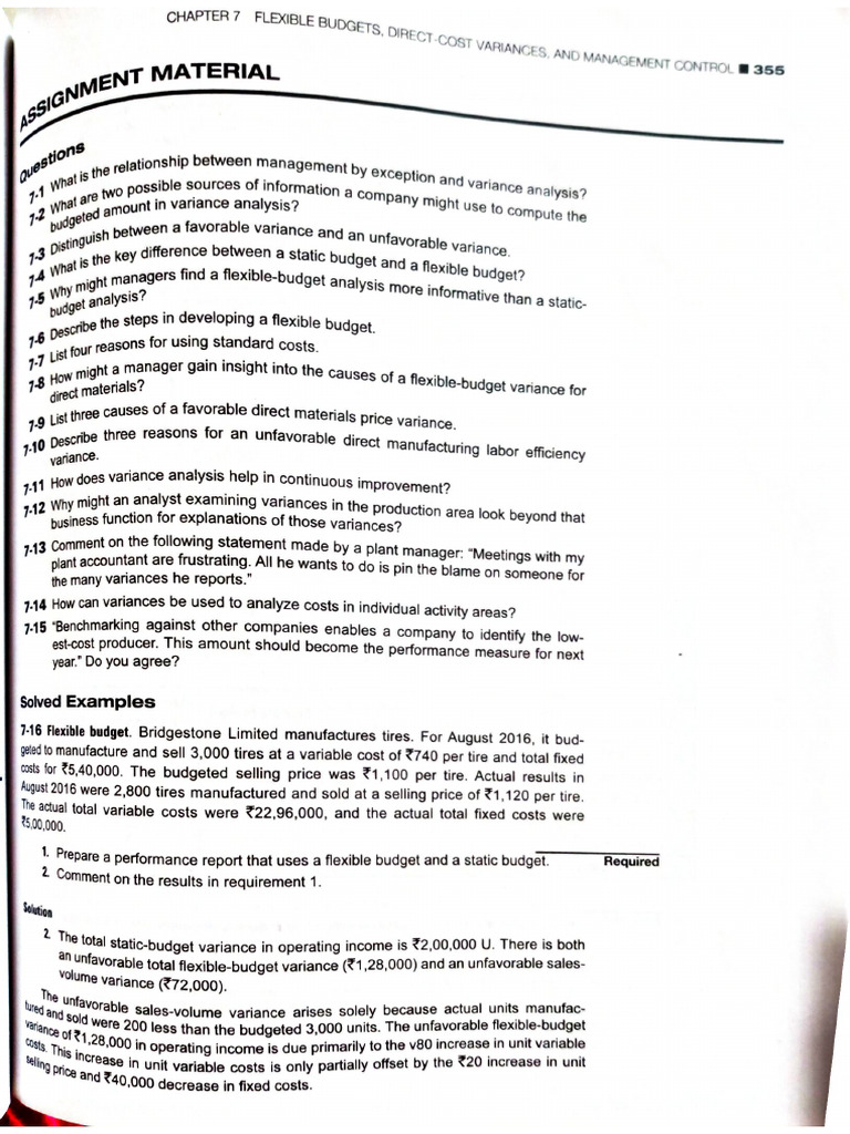 Chapter 7 Variance Pdf