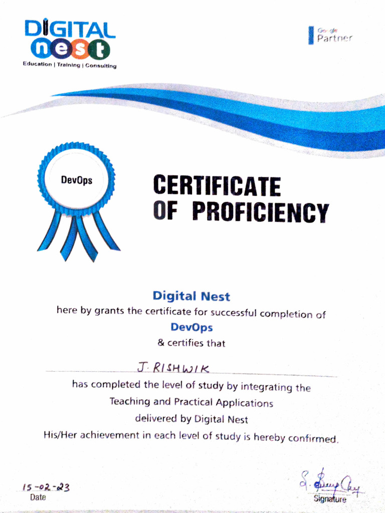 Devops certificate | PDF