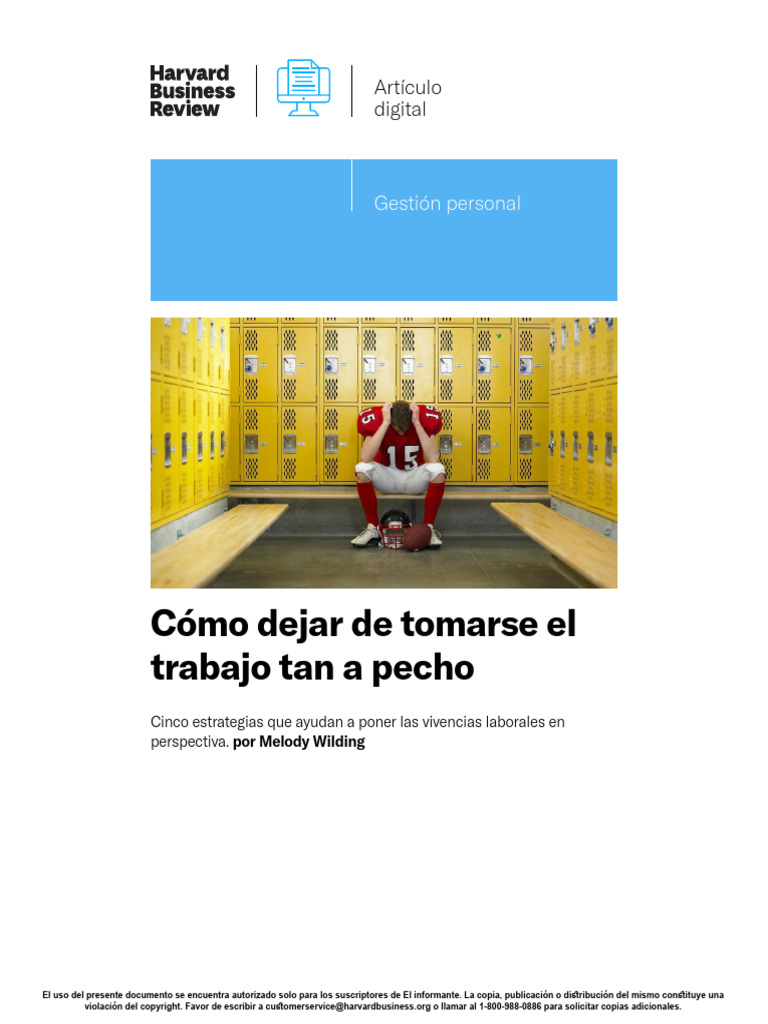 C Mo Dejar de Tomarse El Trabajo Tan A Pecho 1702519542 | PDF