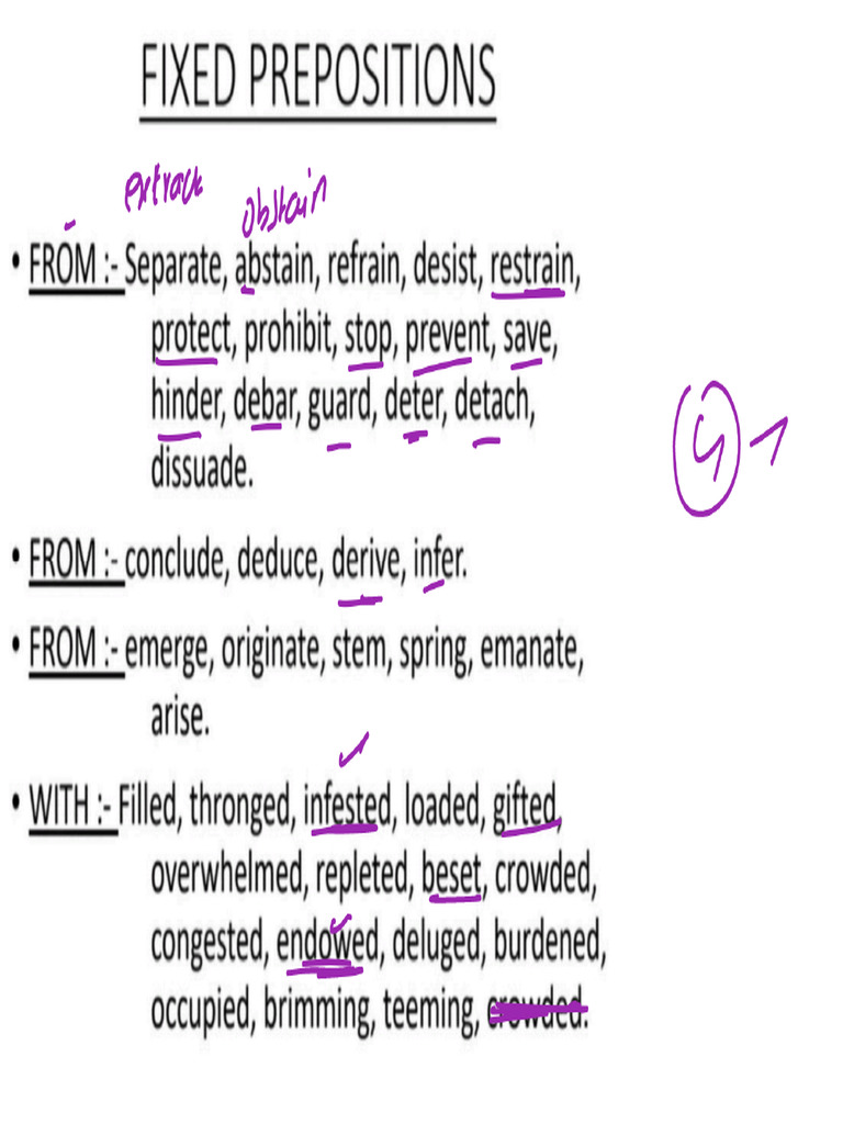 Fixed Preposition | PDF