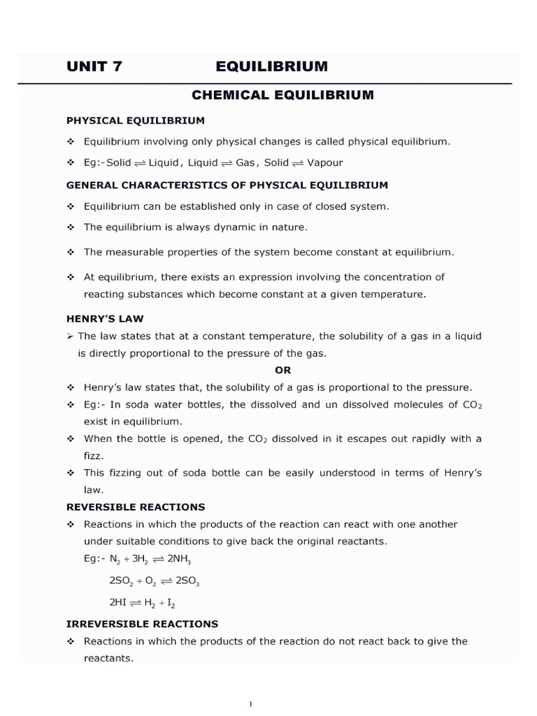 Equilibrium Notes | PDF