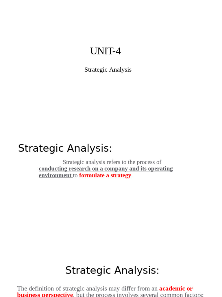 Chapter 4 Strategic MGT | PDF