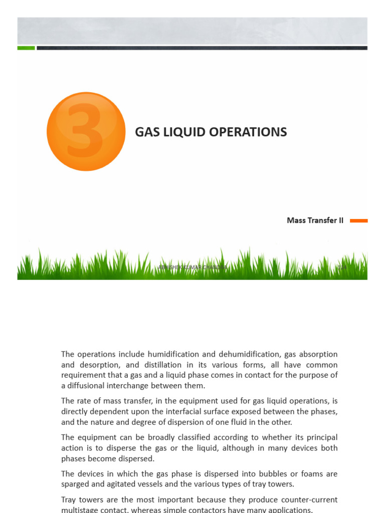 Gas Liquid Operation | PDF
