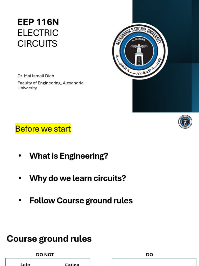 Electric Circuits Lec 1 | PDF