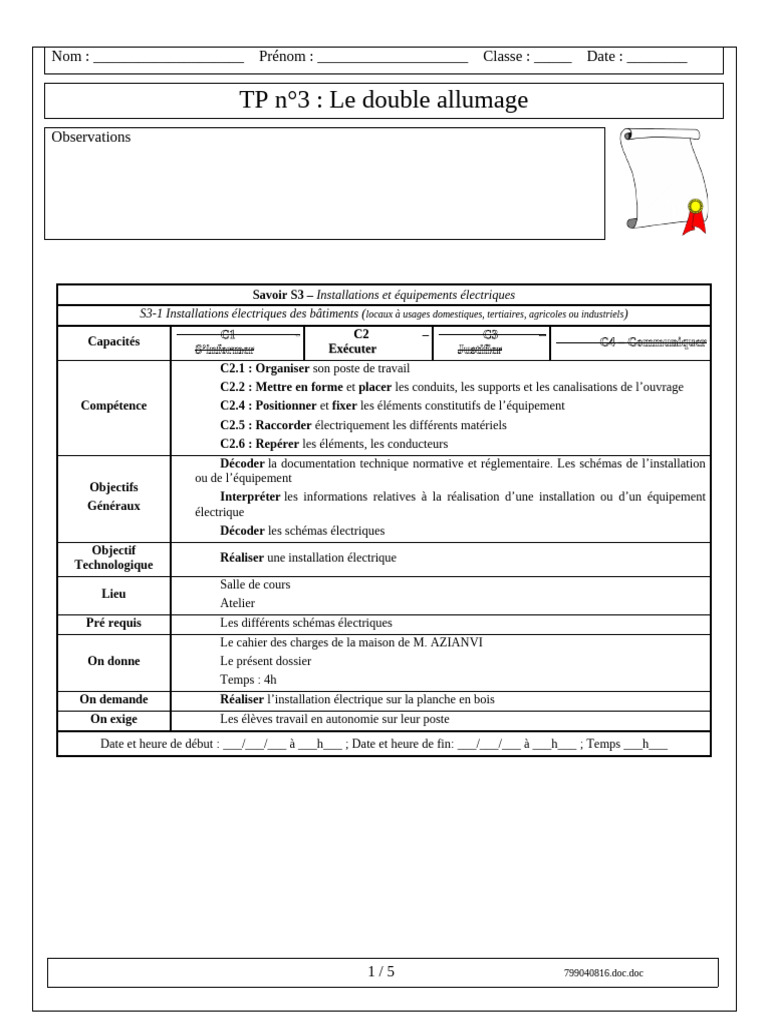 TP3 Double Allumage | PDF