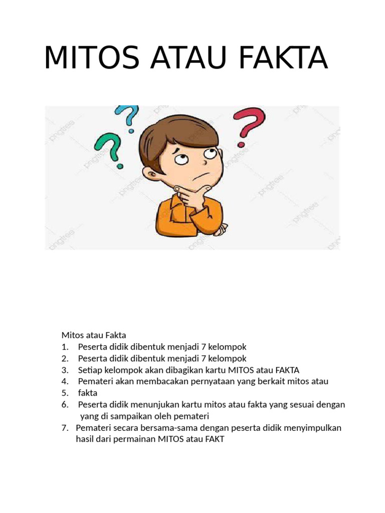 Materi Toleransi 2 Permainan MITOS ATAU FAKTA | PDF