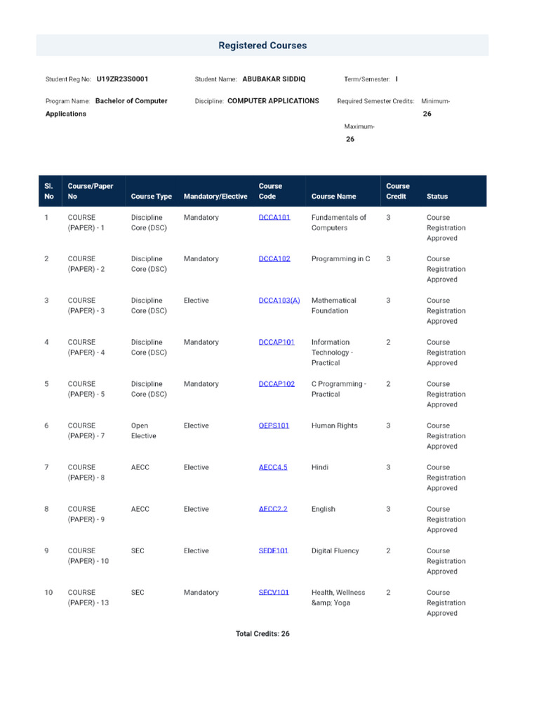 Student Internal Assessment Marks | PDF