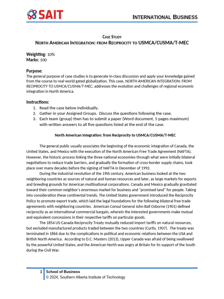 Case Study 24 - North American Integration | PDF