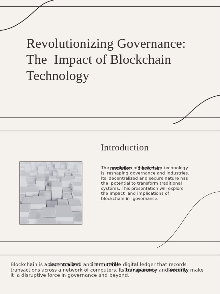 Slidesgo Revolutionizing Governance The Impact of Blockchain Technology ... Slidesgo Revolutionizing Governance The Impact of Blockchain Technology ...