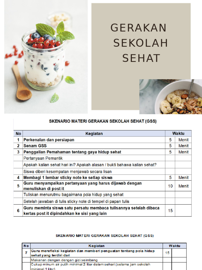 GSS (Gerakan Sekolah Sehat) | PDF